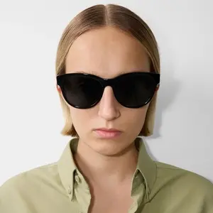 Burberry Check Round Sunglasses