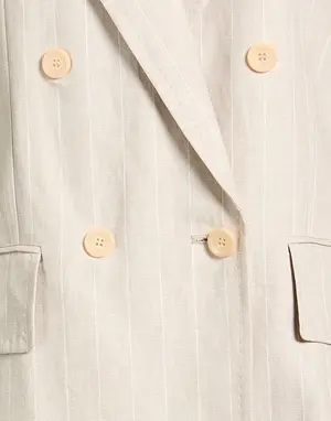 Max Mara Double-breasted Linen Blazer