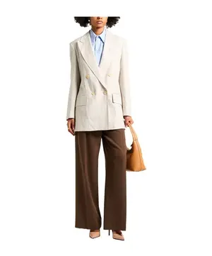 Max Mara Double-breasted Linen Blazer