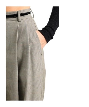 Sportmax Plaid Straight Leg Trousers