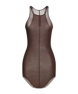 Rick Owens Solid-color Sleeveless Crew-neck T-shirt - Brown