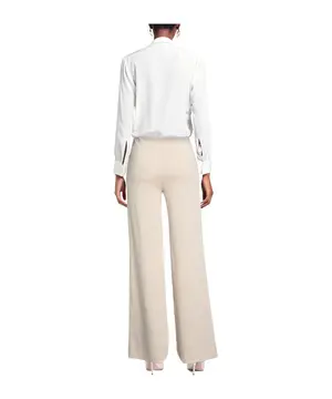 Max Mara Minimalist Solid-color Wool Wide-leg Pants