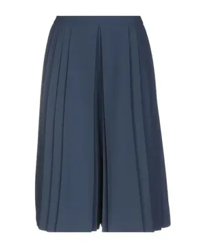 Tory Burch Solid Color Chiffon Culottes - Blue