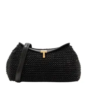 TOTEME Leather Clutch Bag - Black