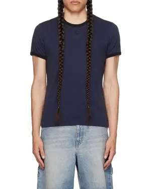 COURREGES Courrèges Bumpy Contrast Crewneck T-shirt
