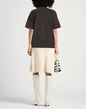 GANNI Fashion Minimalist Solid Color T-shirt