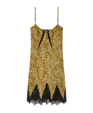 Versace Leopard-printed Slip Dress - Multicolor