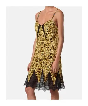 Versace Leopard-printed Slip Dress