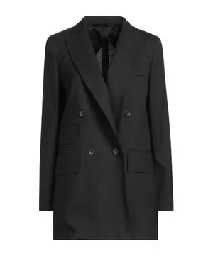 Max Mara Solid-color Double-breasted Blazer - Black