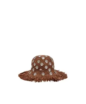 Rabanne Straw Sun Hat - Brown