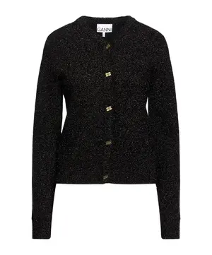 GANNI Long-sleeved Knitted Cardigan With Button Detail