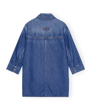 GANNI Denim Short Sleeve Shirt