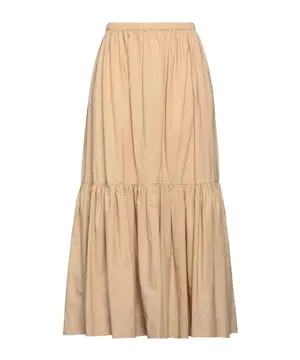 GANNI Solid Color Loose Skirt - Nude