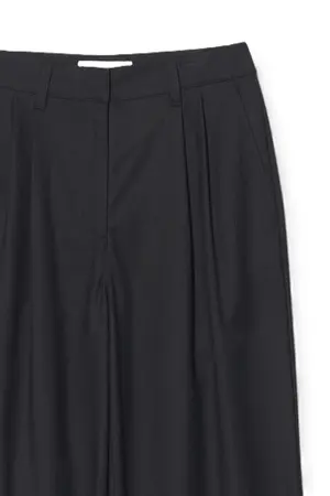 DUNST Pleated Straight-leg Trousers