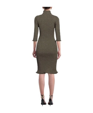 Sportmax Ribbed Knit Turtleneck Dress