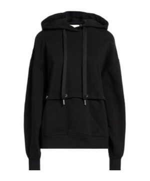 Sportmax Minimalist Solid Color Cropped Hoodie - Black