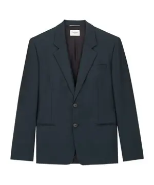 Saint Laurent Single-breasted Wool Coat