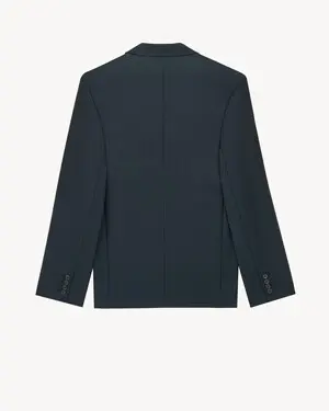Saint Laurent Single-breasted Wool Coat