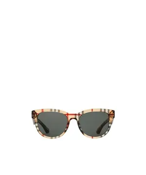 Burberry Check Round Sunglasses - Gray