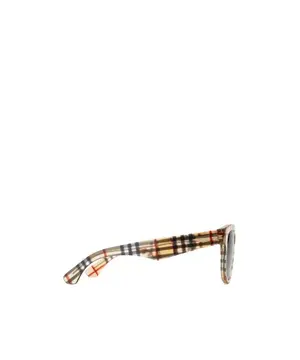 Burberry Check Round Sunglasses