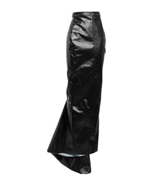 Rick Owens Denim Ruffled Midi Skirt
