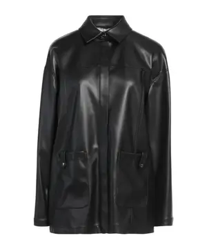 Max Mara Solid-color Shirt Jacket - Black
