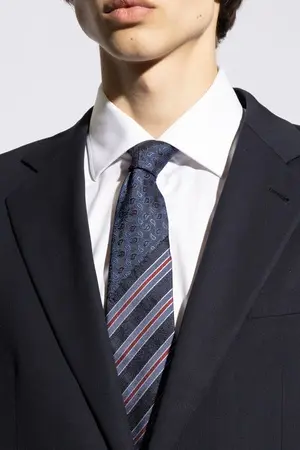 Etro Pattern Embroidered Pointed-tip Tie