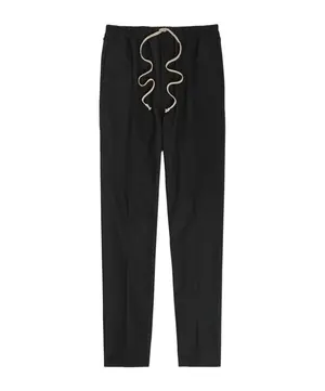 Rick Owens Slim-leg Stretch-wool Sweatpants - Black