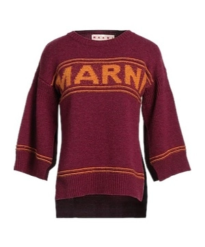 Marni Two-tone Knit Sweater With Brand Logo