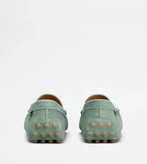 TOD'S Suede Round Toe Loafers With Signature Detailing