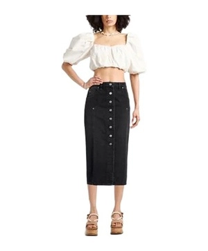 Isabel Marant Étoile Button-front Denim Midi Skirt - Black