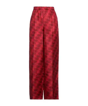 Max Mara Multicolor Printed Wide-leg Trousers - Red