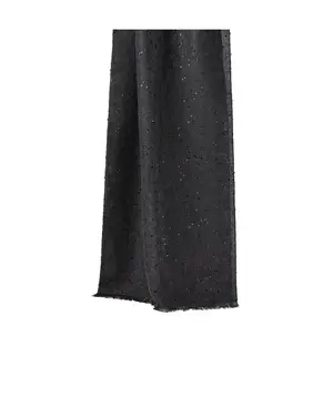 Brunello Cucinelli Sequin Embellished Scarf - Anthracite
