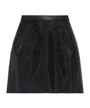 Sportmax Minimalist Solid Color Mesh Umbrella Skirt - Black