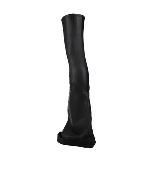 Rick Owens Over-the-knee Leather Boots With Zip Detailing - Black