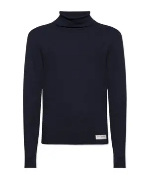 Balmain Turtleneck Knitted Top - Black