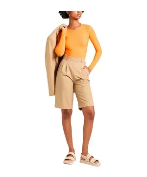 MAISON MARGIELA Minimalist Solid Color Stretch Top