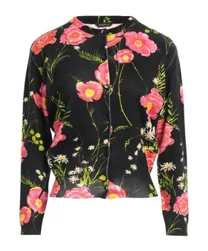 Balenciaga Floral-print Wool Knit Cardigan