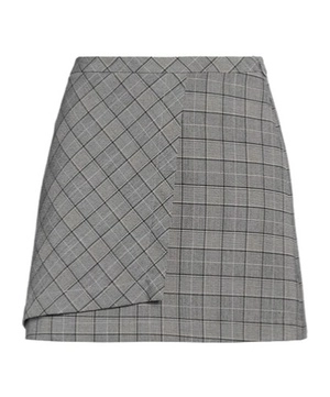 GANNI Prince Of Wales Check Flared Mini Skirt