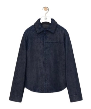 Loewe Overshirt In Nappa Lambskin - Black