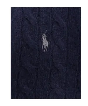 Polo Ralph Lauren Cable Knit Cardigan With Embroidered Pony Logo