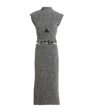 Sportmax Fitted Short Sleeve Dress - Gray