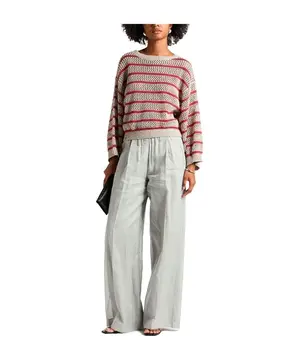 Brunello Cucinelli Striped Sequined Knit Top