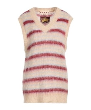 Marni Stripe Sleeveless V-neck Knit Top - Nude