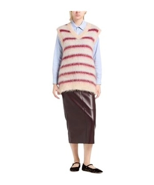 Marni Stripe Sleeveless V-neck Knit Top