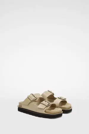 JIL SANDER Double Buckle Open-toe Sandals