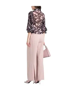 GANNI Floral Long-sleeved Shirt With Ruffle Detail