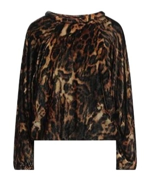 Isabel Marant Étoile Leopard Print Velvet Cropped Long Sleeve Top