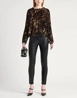 Isabel Marant Étoile Leopard Print Velvet Cropped Long Sleeve Top