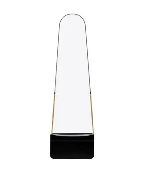 Saint Laurent Cassandre Phone Holder In Patent Leather - Black